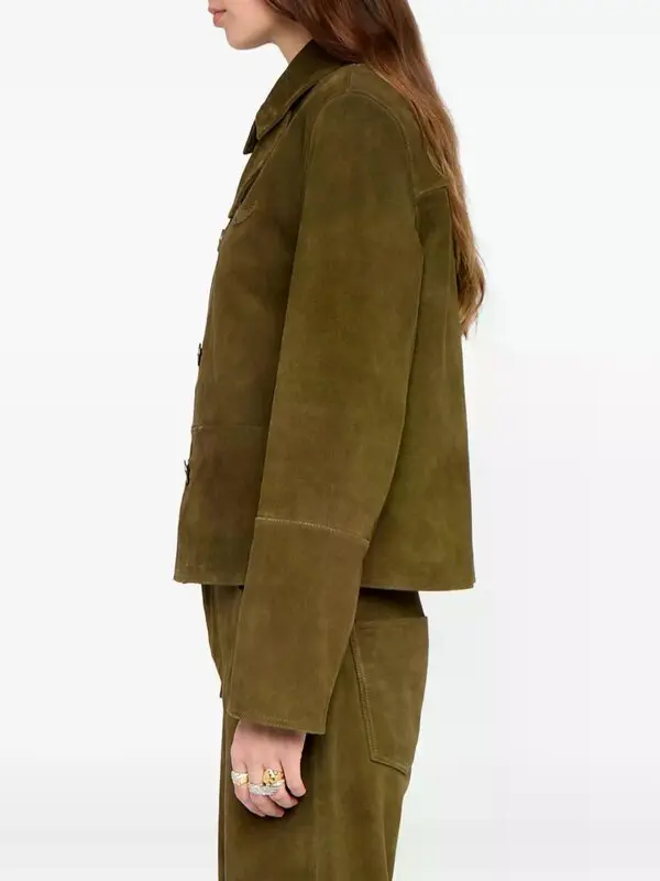 Zadig&Voltaire Lessa Button Suede Jacket - Green