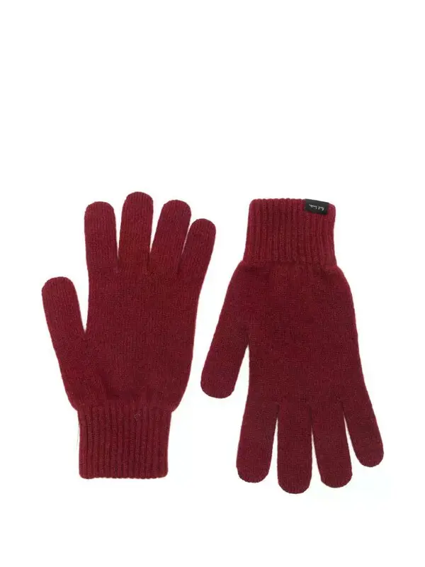 Paul Smith Ribbed-trim Gloves - Red