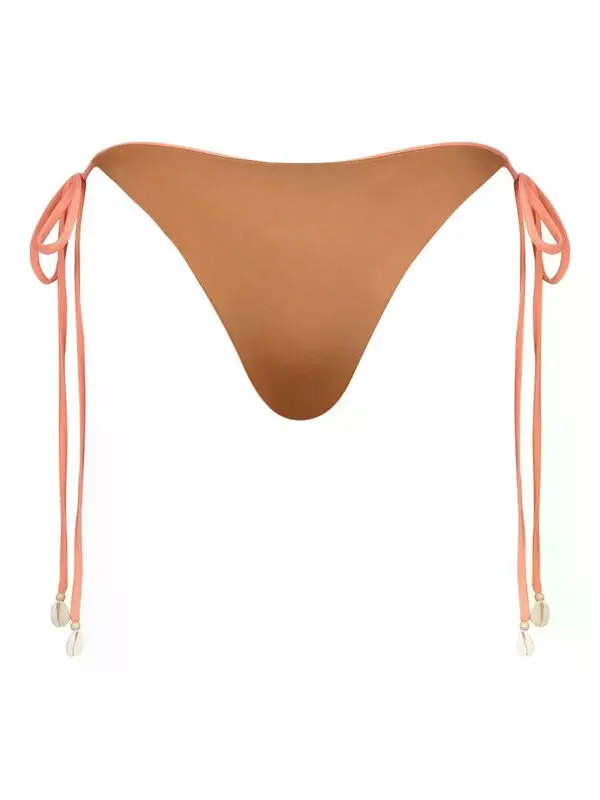 Johanna Ortiz Sagrado Shell-detail Bikini Bottom - Pink