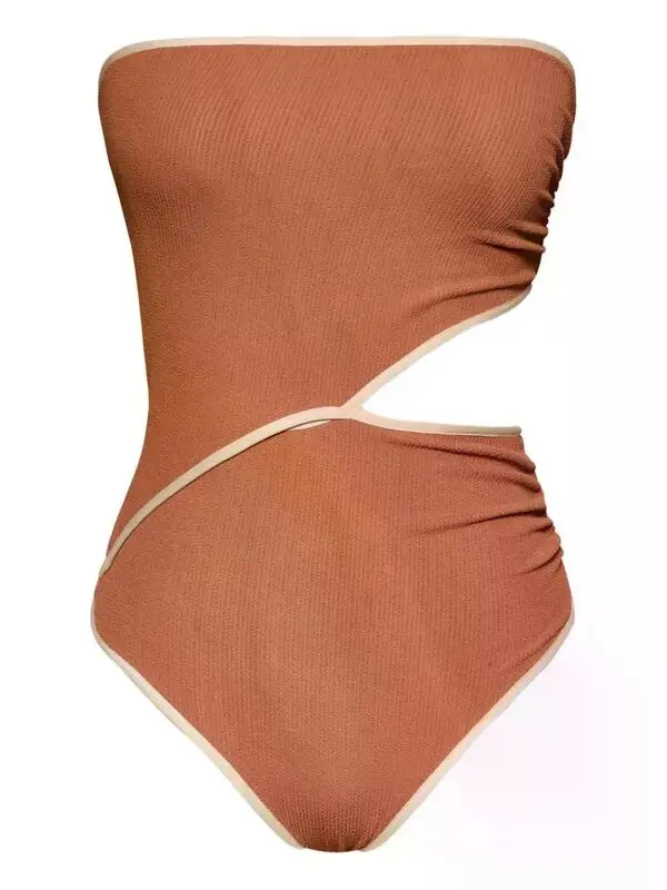 Johanna Ortiz Revealing Crinkled Swimsuit - Pink
