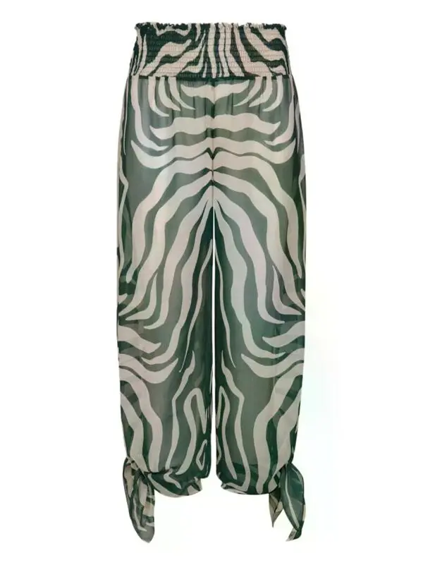 Johanna Ortiz Zebra-stripe Trousers - Green