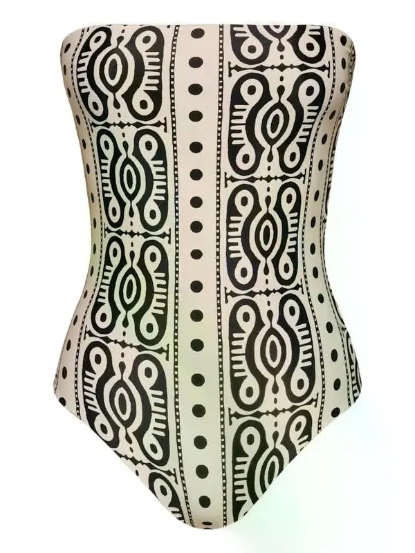 Johanna Ortiz Alta Mar Printed Swimsuit - Neutrals