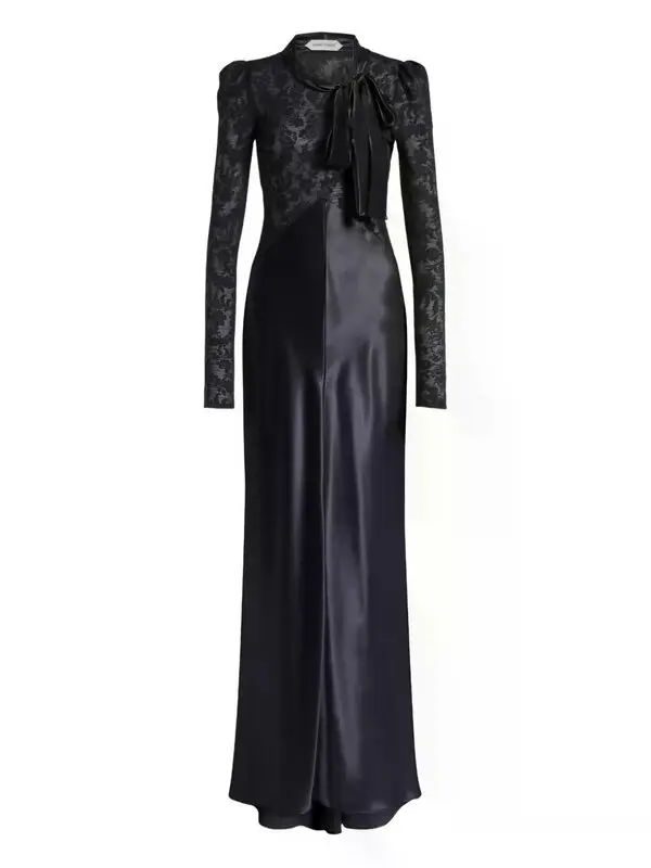 Alberta Ferretti Lace-tie Maxi Dress