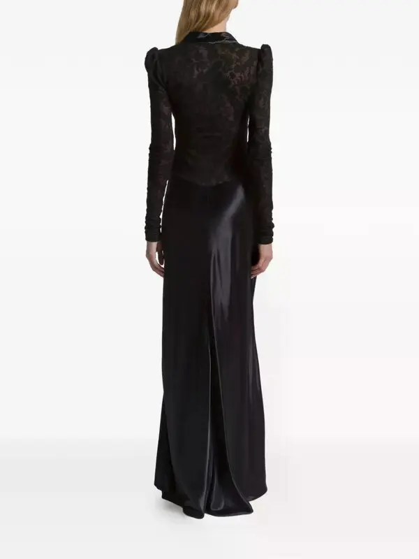 Alberta Ferretti Lace-tie Maxi Dress