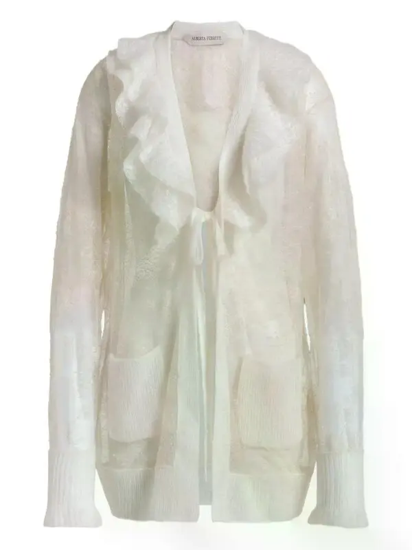 Alberta Ferretti Ruffled-collar Cardigan