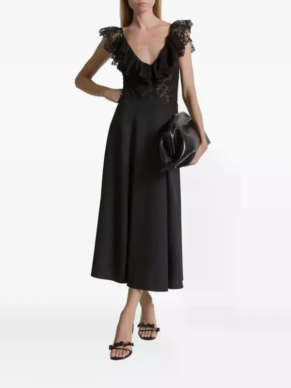 Alberta Ferretti Flared Midi Skirt