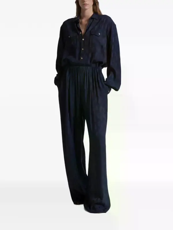 Alberta Ferretti Elastic-waistband Wide Leg Trousers