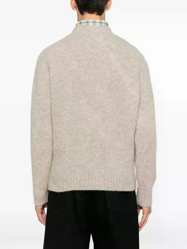 FILIPPO DE LAURENTIIS Ribbed Crew Neck Sweater - Neutrals