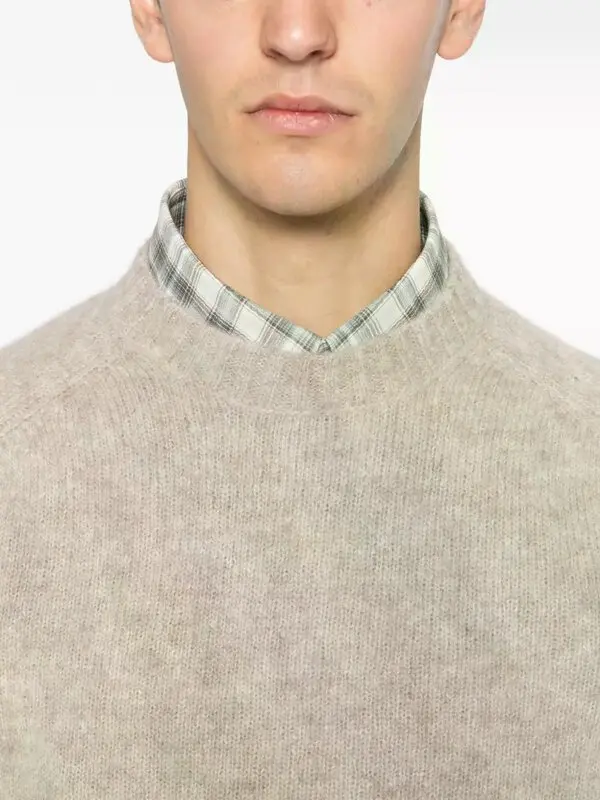 FILIPPO DE LAURENTIIS Ribbed Crew Neck Sweater - Neutrals