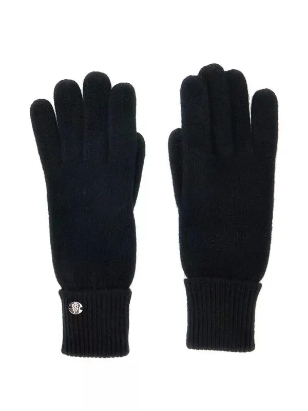 Helen Kaminski Logo Plaque Ribbed Gloves - Black