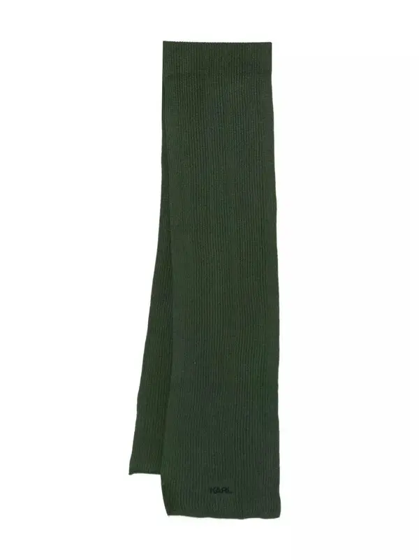Karl Lagerfeld Logo-embroidered Scarf - Green