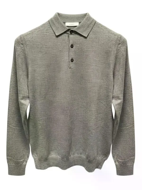 DIKTAT Buttoned Long-sleeve Polo Shirt