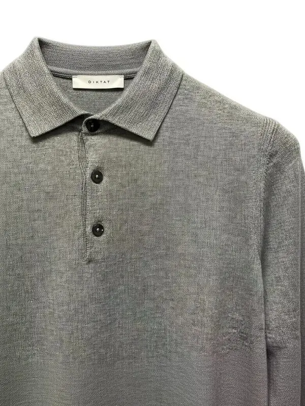 DIKTAT Buttoned Long-sleeve Polo Shirt