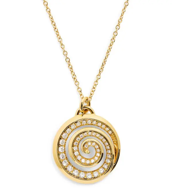 EMILY P. WHEELER Diamond Pavé Spiral Pendant Necklace - Gold