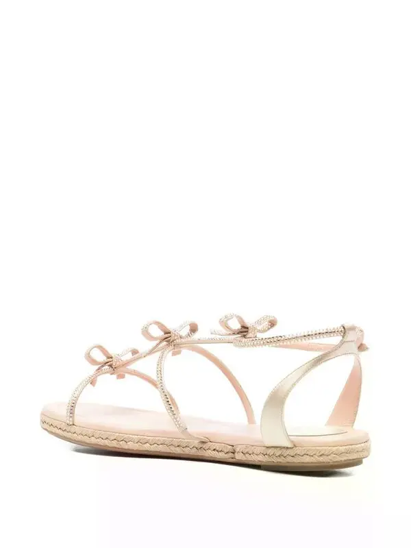 Rene Caovilla Caterina Bow Sandals - Neutrals