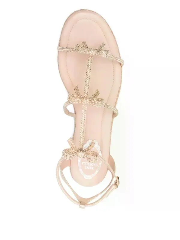 Rene Caovilla Caterina Bow Sandals - Neutrals