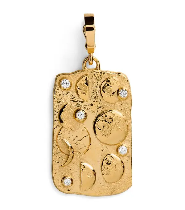 AZLEE New Beginnings Moon Phases Charm - Gold