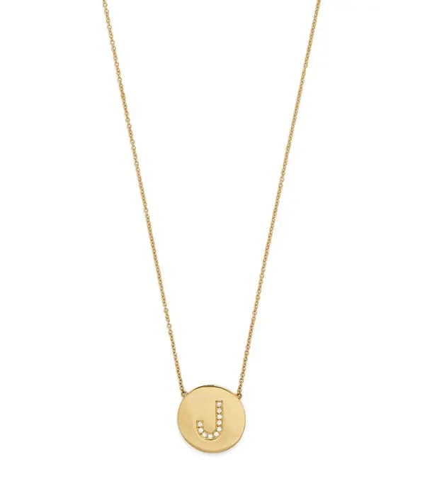 JENNIFER MEYER Alphabet 'j' Diamond Necklace - Gold
