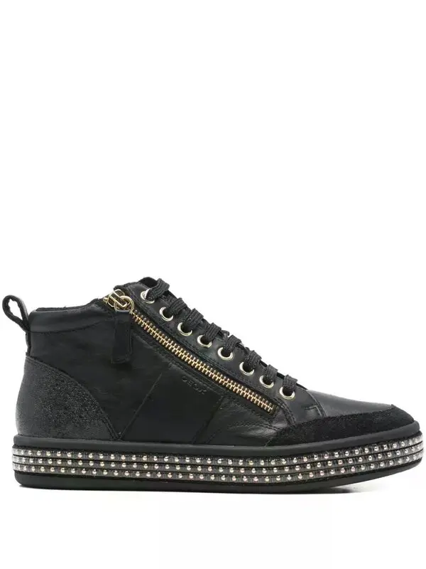 Geox Leelu Zip-up Embellished Sneakers