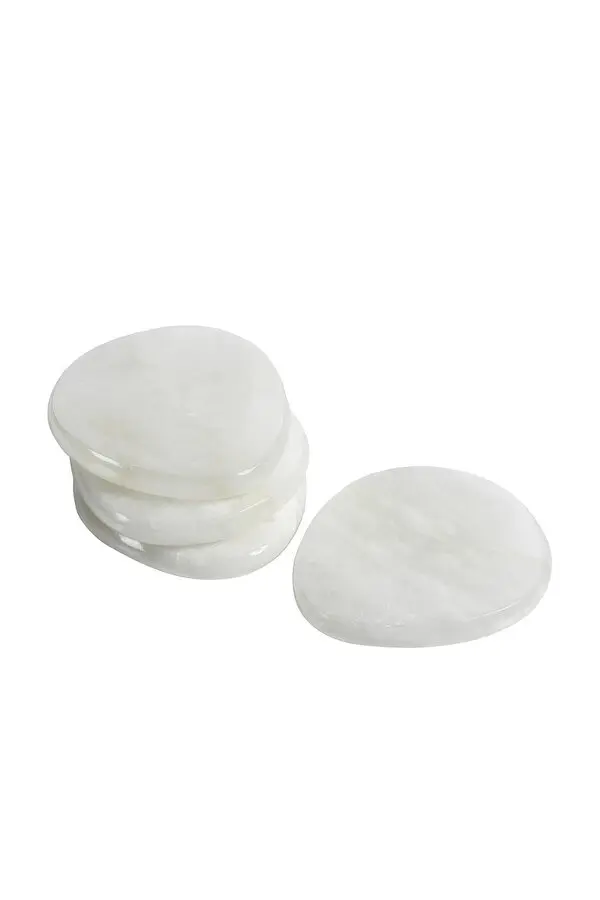 THE FAVORITES La Salama Alabaster Coaster Set - White
