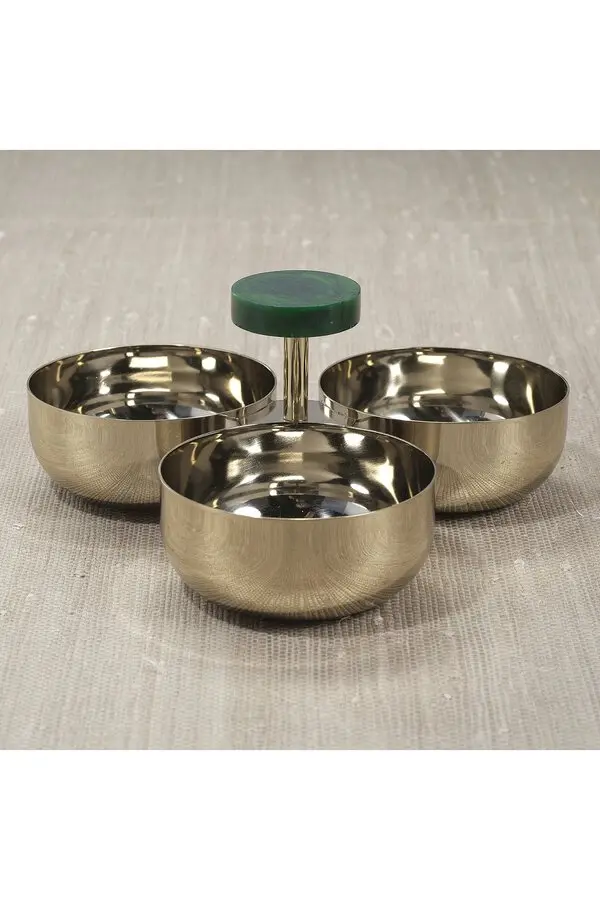 THE FAVORITES Spiga Condiment Set - Gold & Green