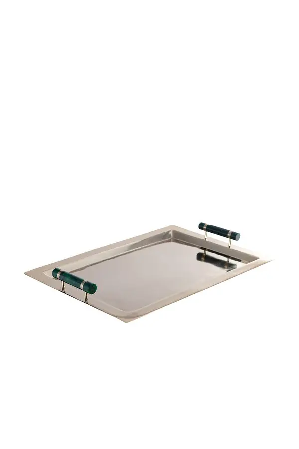 THE FAVORITES Spiga Serving Bar Tray - Gold & Green