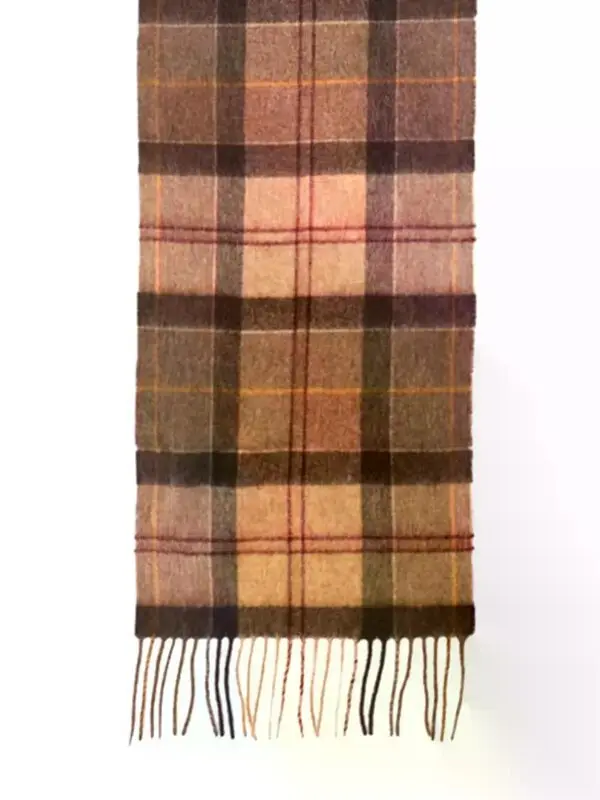 Barbour Fringed Plaid Scarf