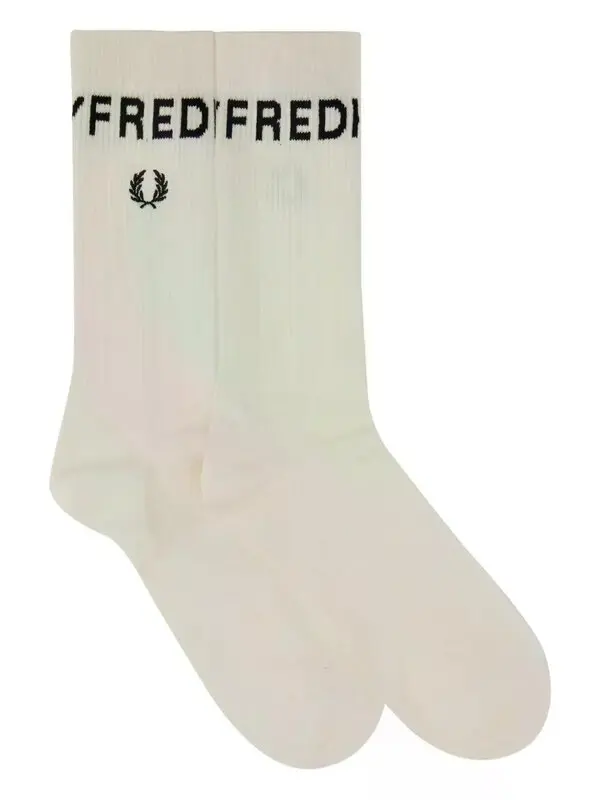 Fred Perry Logo-embellishment Ankle Socks - White