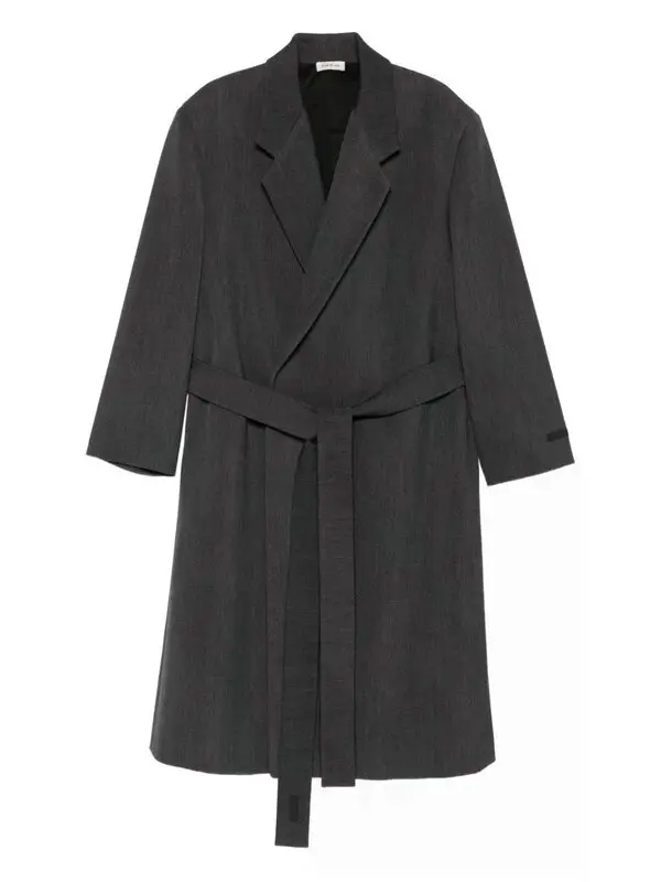Fear Of God Belted Coat - Grey