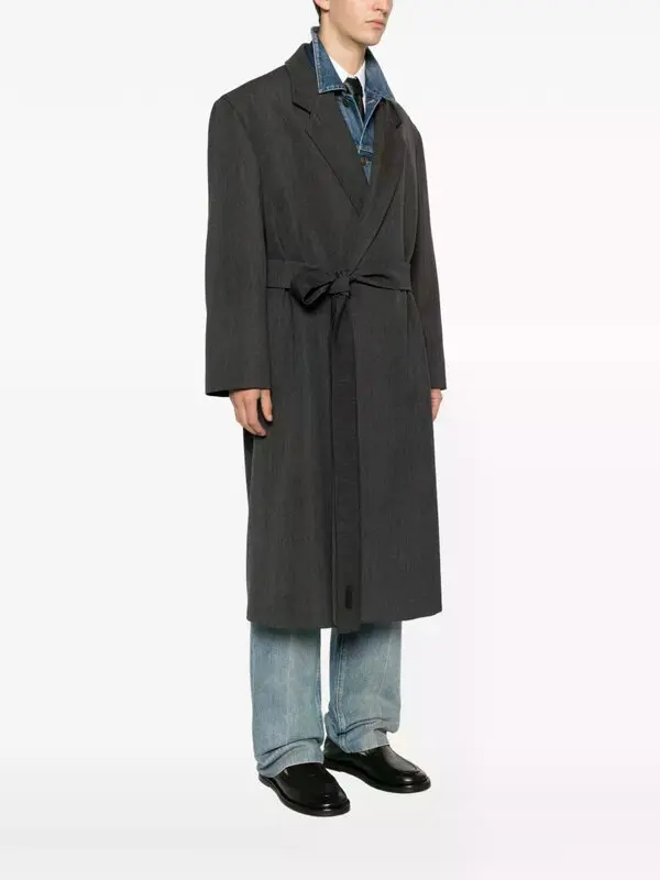 Fear Of God Belted Coat - Grey