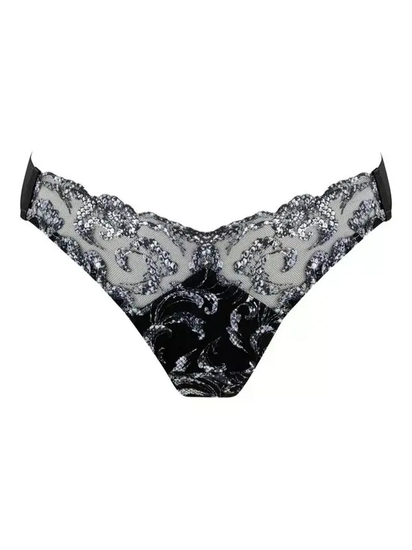 BORDELLE Siren Lace Thong - Black