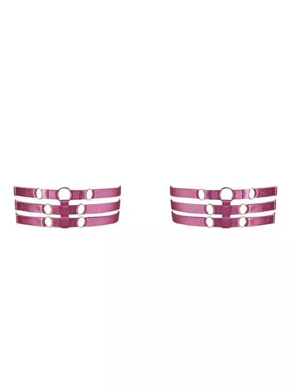 BORDELLE Melusina Strap-ring Garters - Pink
