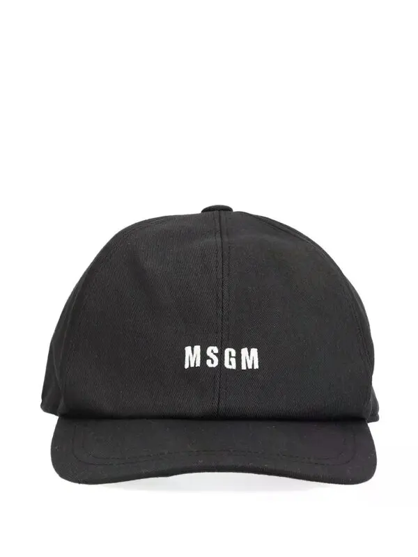 MSGM Logo-embroidered Cap - Black