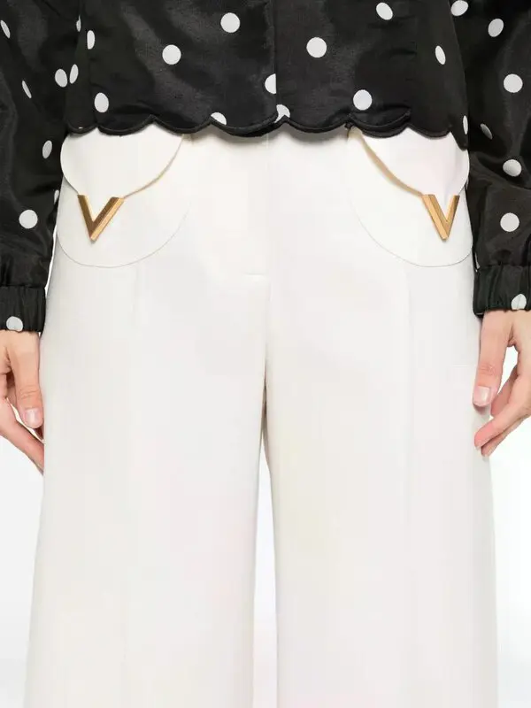 Valentino Garavani Crepe Couture Trousers - Neutrals
