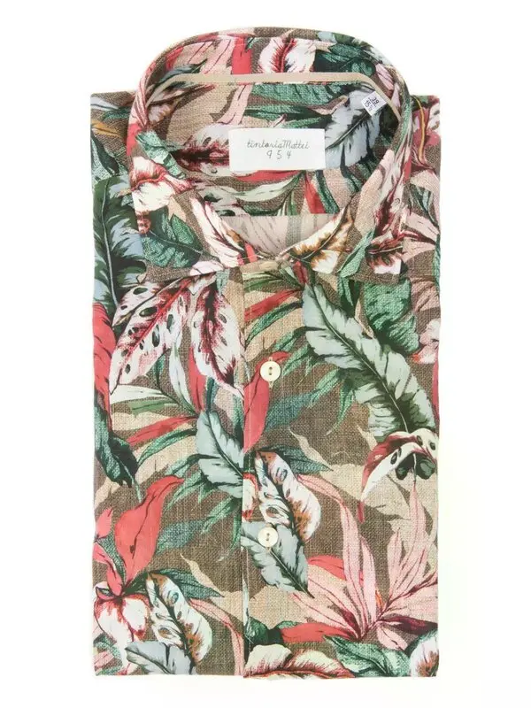 TINTORIA MATTEI 954 Foliage-print Shirt