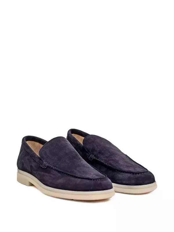 Church's Topstitching Leather Loafers - Blue