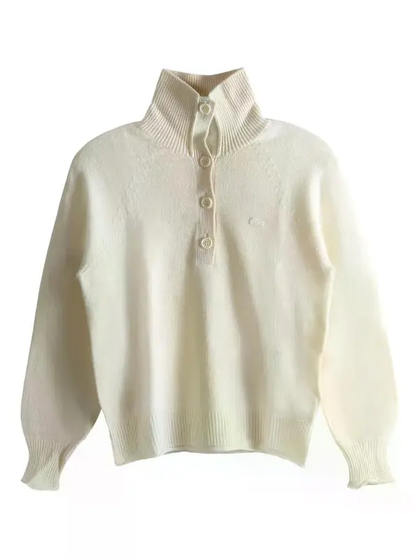 Lacoste Buttoned Sweater - Neutrals