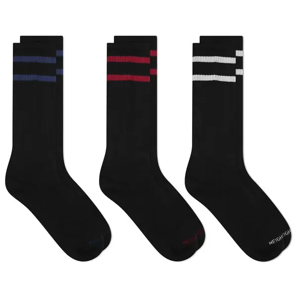 NEIGHBORHOOD Classic Socks 3-pack - Black