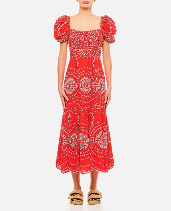 Charo Ruiz Ibiza Long Dress With Balloon Sleeves