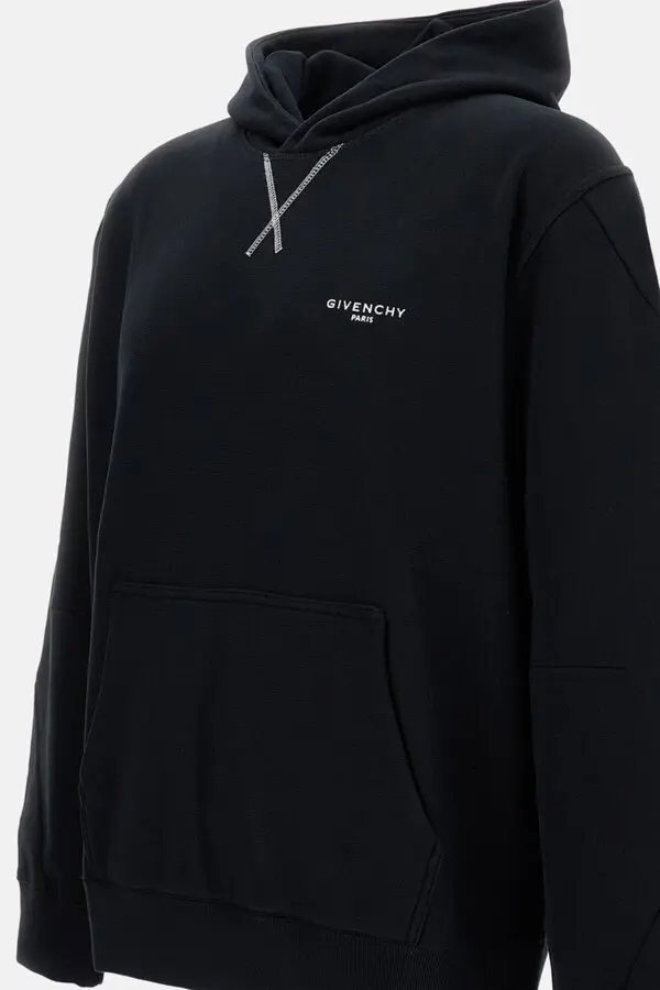 Givenchy Hooded Sweatshirt With Logo - Nero
