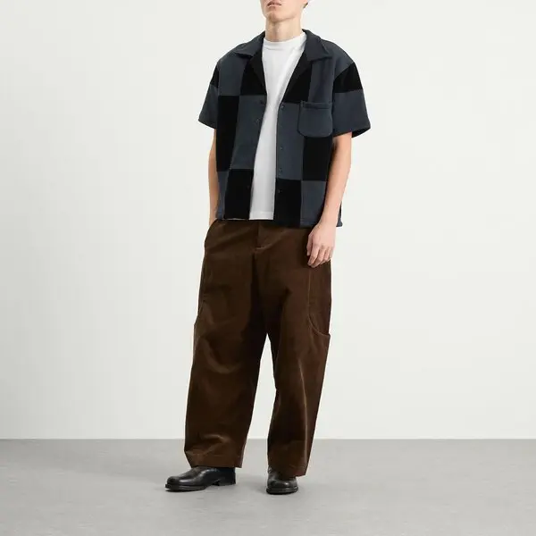 LES TIEN Patchwork Short Sleeve Cuban Shirt