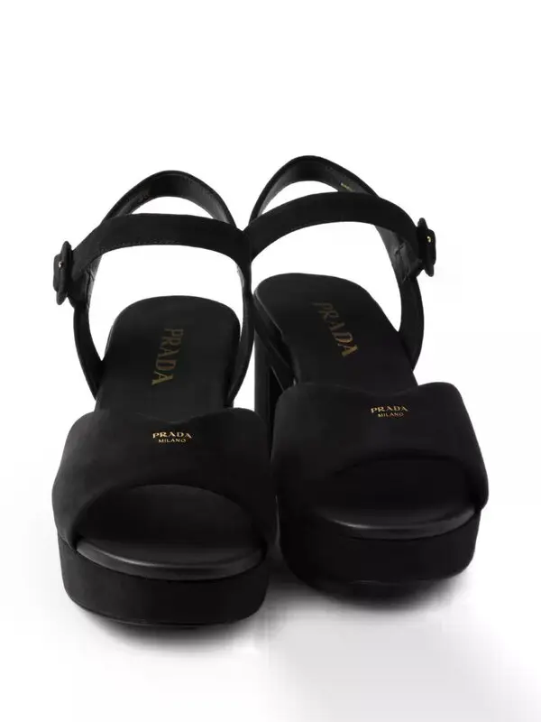 Prada Padded Suede Platform Sandals