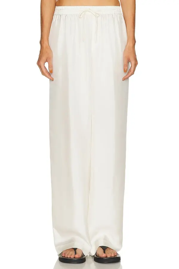 RÓHE Relaxed Silk Trouser - Cream