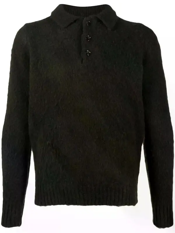 Aspesi Shetland Wool Polo Sweater