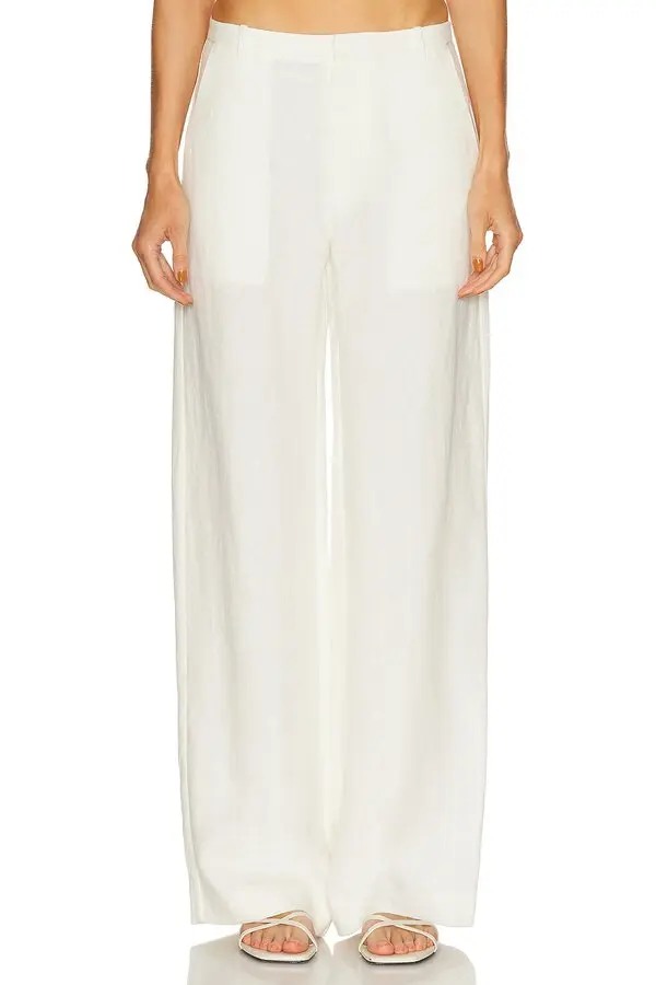 ST. AGNI Fine Band Carter Pant - Off White