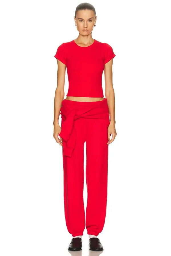 Eterne Short Sleeve Baby Tee - Rouge