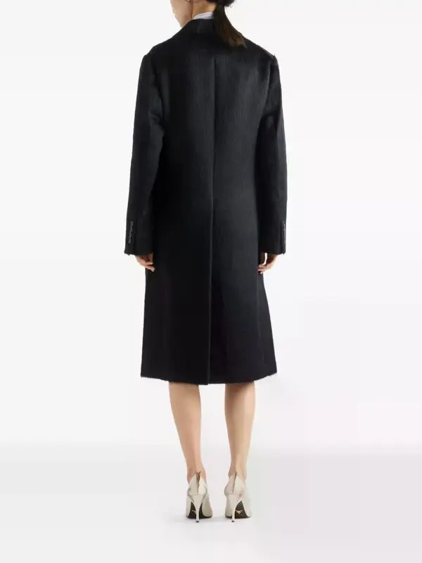 Prada Velvet Single-breasted Coat - Blue