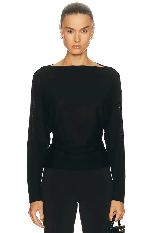 Enza Costa Tissue Cashmere Dolman Sweater