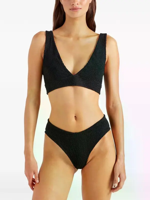 Hunza G Textured-finish Bikini - Black