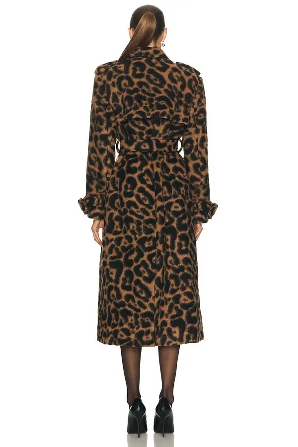 Simkhai Rumi Belted Coat - Leopard